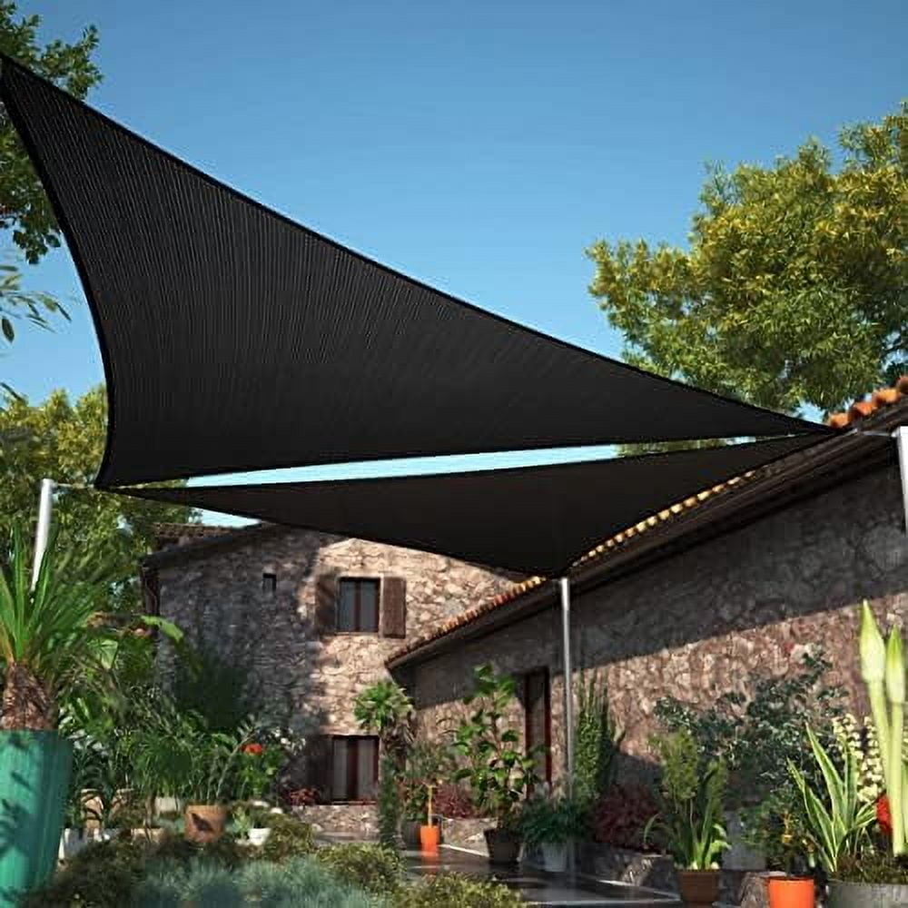 8' x 8' x 8' black sun shade sail upf50 triangle smtaprt24 canopy ...
