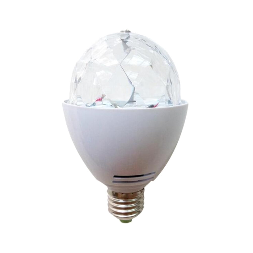 8 x 8cm 220V Rotating Colorful LED Light Bulb 3W RGB Light Lamp Bulb ...