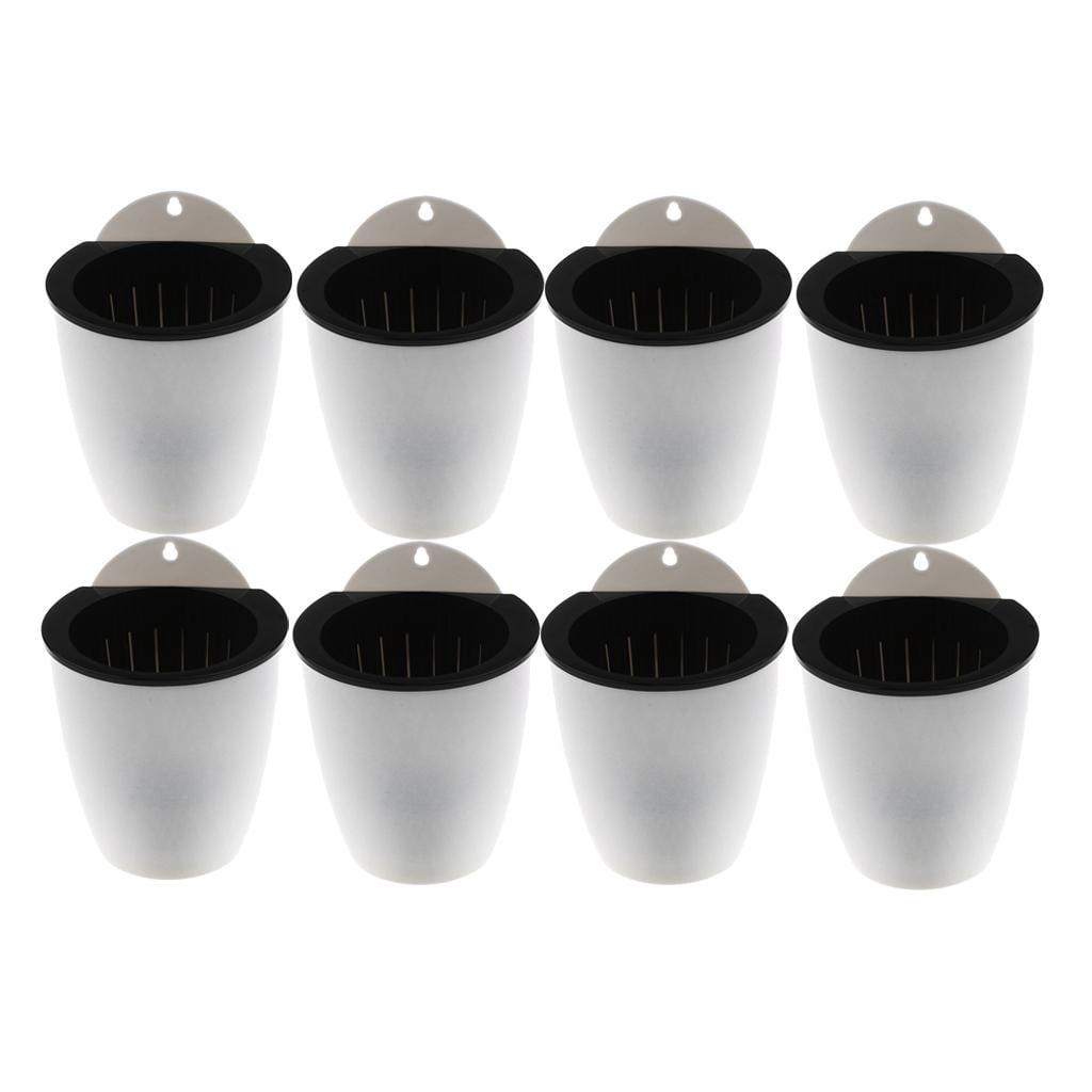 8 x Self-watering Wall Floating Lazy Flower Pot Vases for House Garden ...