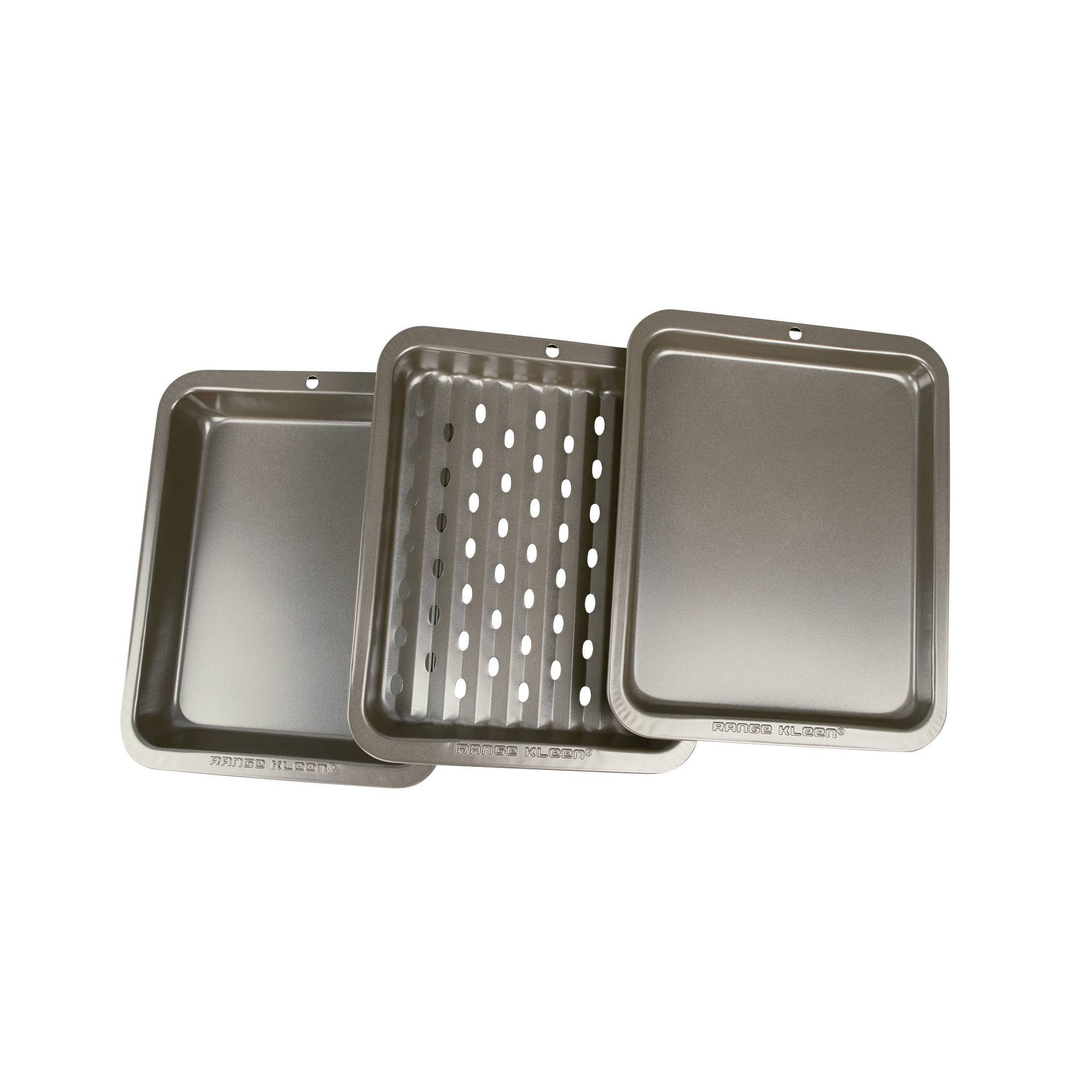8"x10" 3pc Nonstick Petite Bakeware Set: Carbon Steel Baking Pan ...