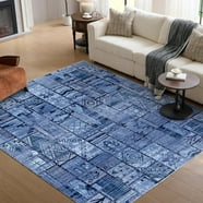 HOMERRY 8' x 10' Modern Elegance Area Rug, Plaid Pattern, Non-Slip ...