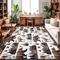 8'x10' Area Rugs, Brown Bear Elk Cabin Indoor Outdoor Area Rug for ...