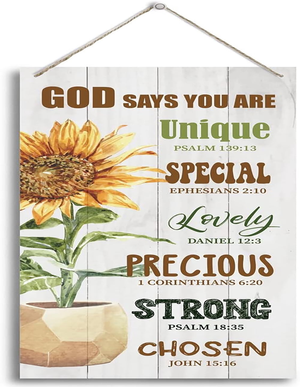 8"x10" Christian Inspirational Quote Wood Decor Sign, God Says You Are ...