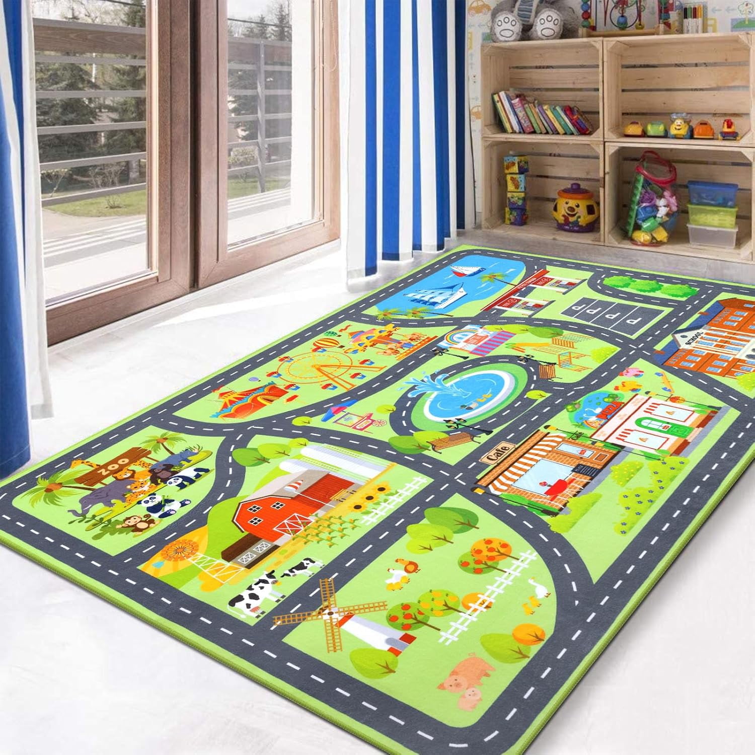 8'x10' Kids Play Rug ABC Alphabet Numbers Shapes Educational Kid Area ...