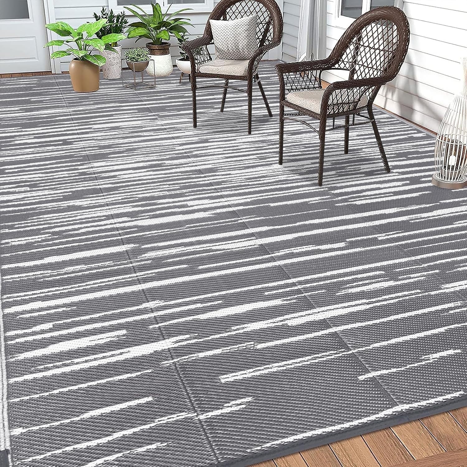 6'x9' Outdoor Rugs, MJIAexp Large RV Outdoor Mat, Reversible Outdoor ...