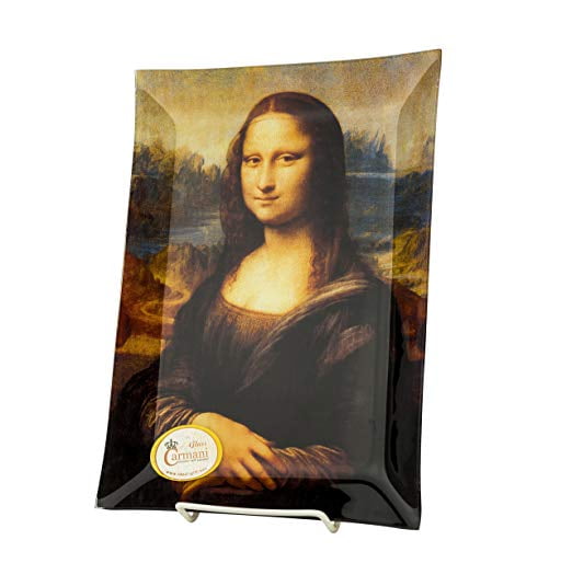 8"x11" Decorative Glass Plate with “Mona Lisa” Painting by Leonardo da ...
