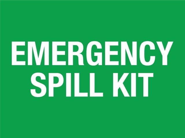8"x12" Aluminum Metal Emergency Sign - Spill Kit | Safety Notice Plate ...