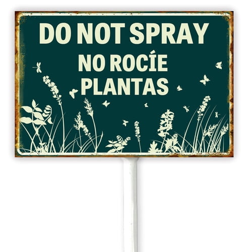 8"x12" Aluminum Outdoor Signs, Do Not Spray Sign, Outdoor No Spray Pest ...