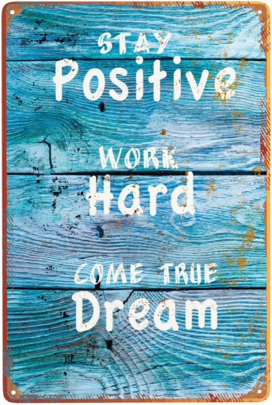 8"x12" Motivational Signs for Home & Office Stay Positive Work Hard ...