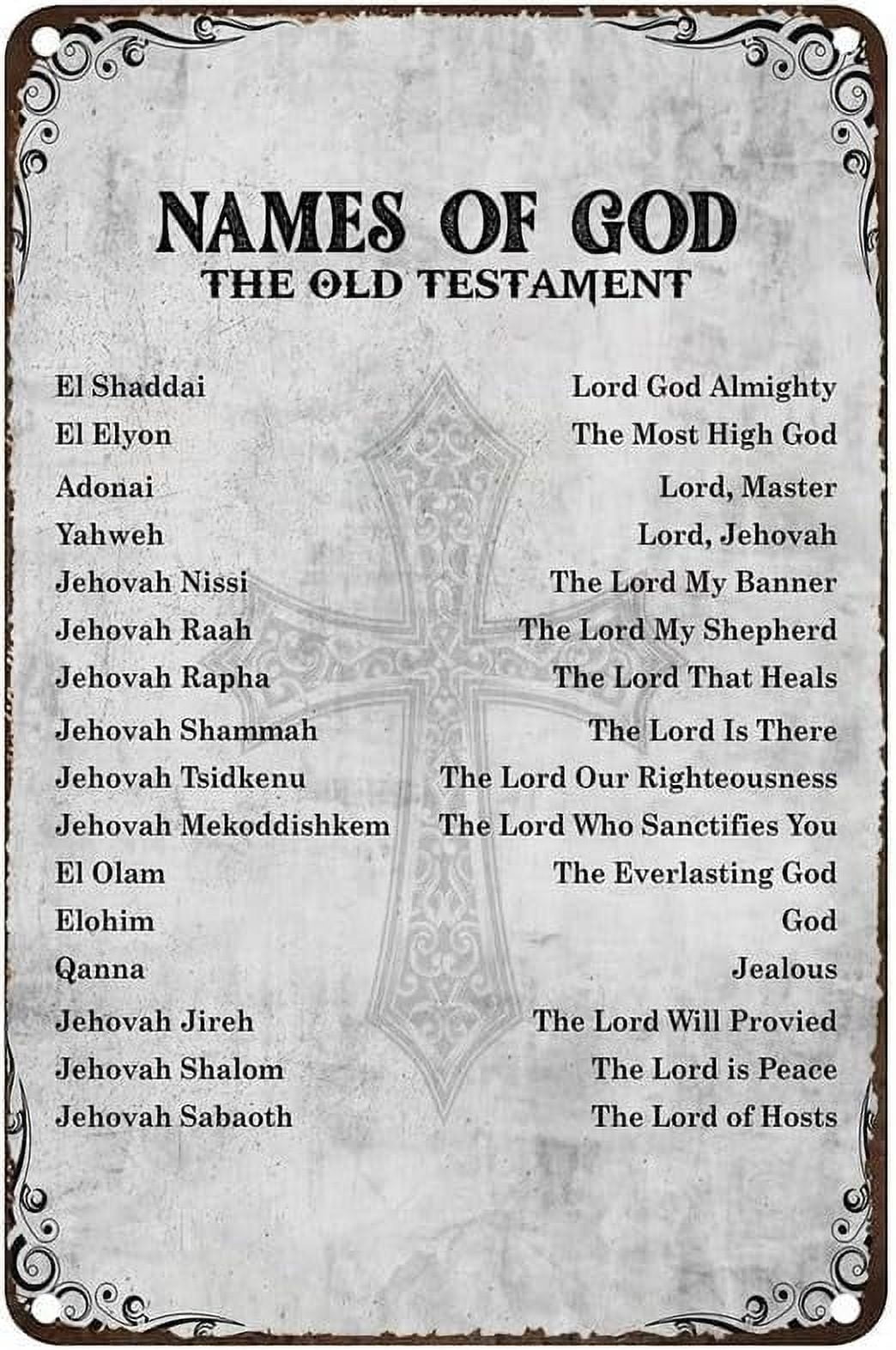 8"x12" Names Of God Old Testament Metal Signs Decor Wall Decoration ...