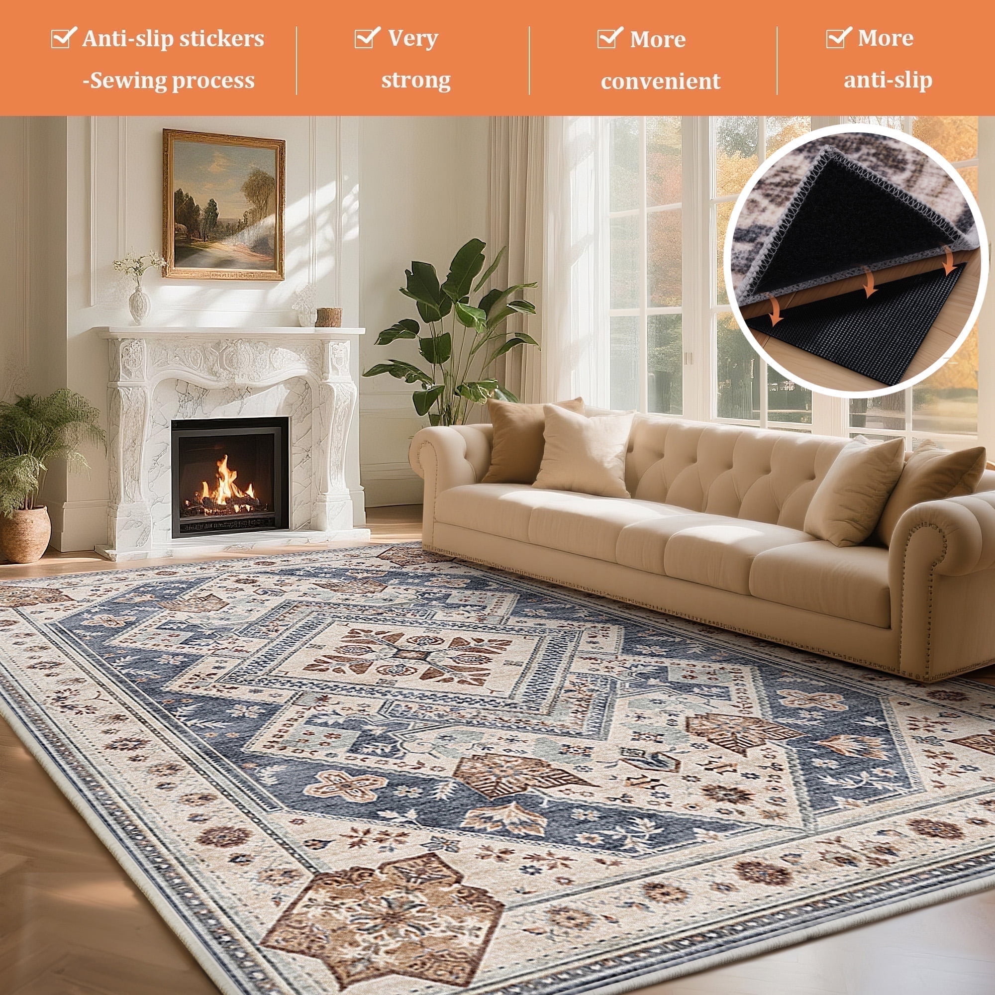 Easoger 8'X10' Area Rugs for Living Room - Bedroom Dining Room ...