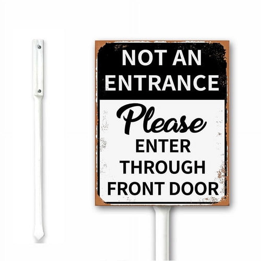 8"x12" Vintage Not an Entrance Please Enter Through Front Door Yard ...