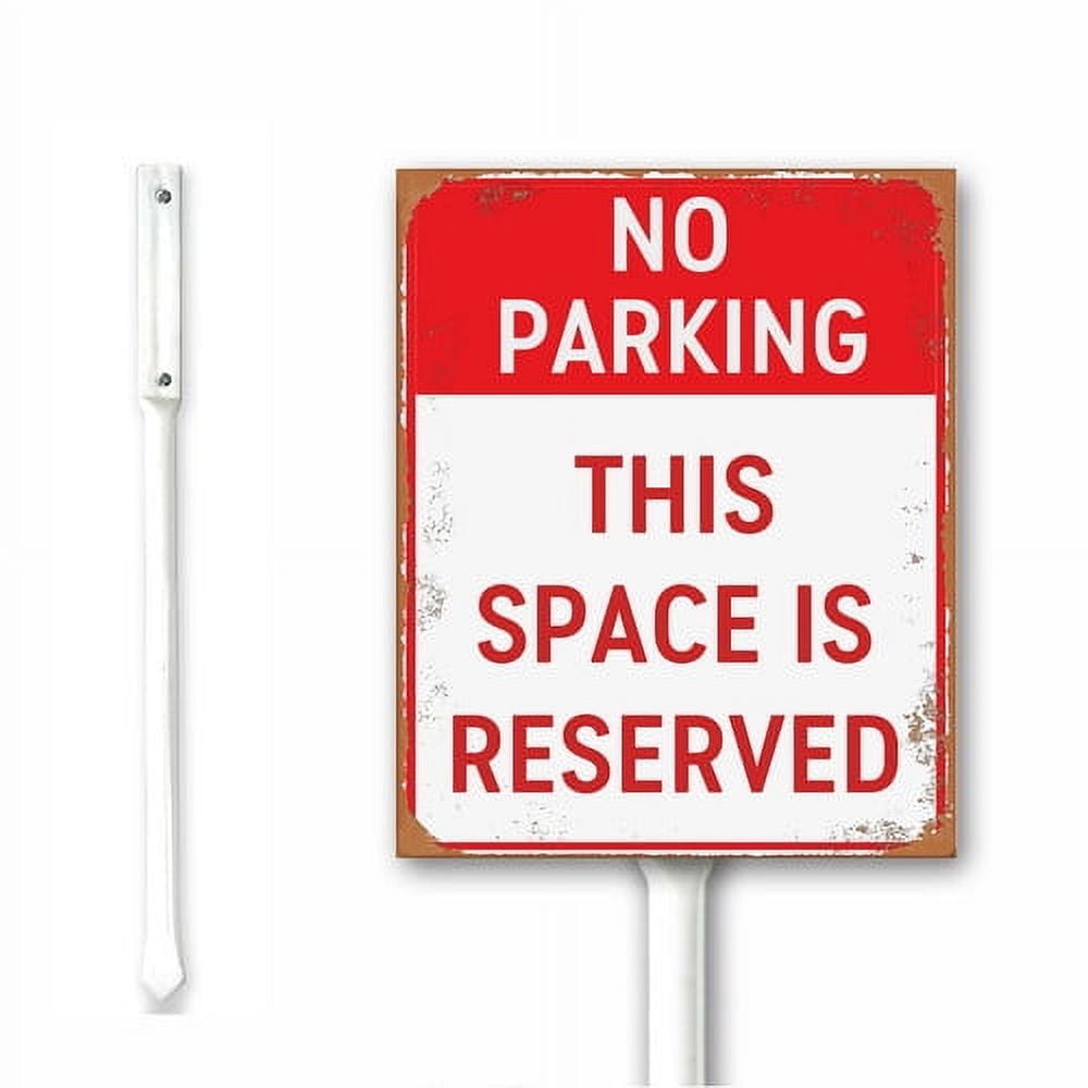 8"x12" Vintage No Parking - This Space Is Reserved Metal Sign, Do Not ...
