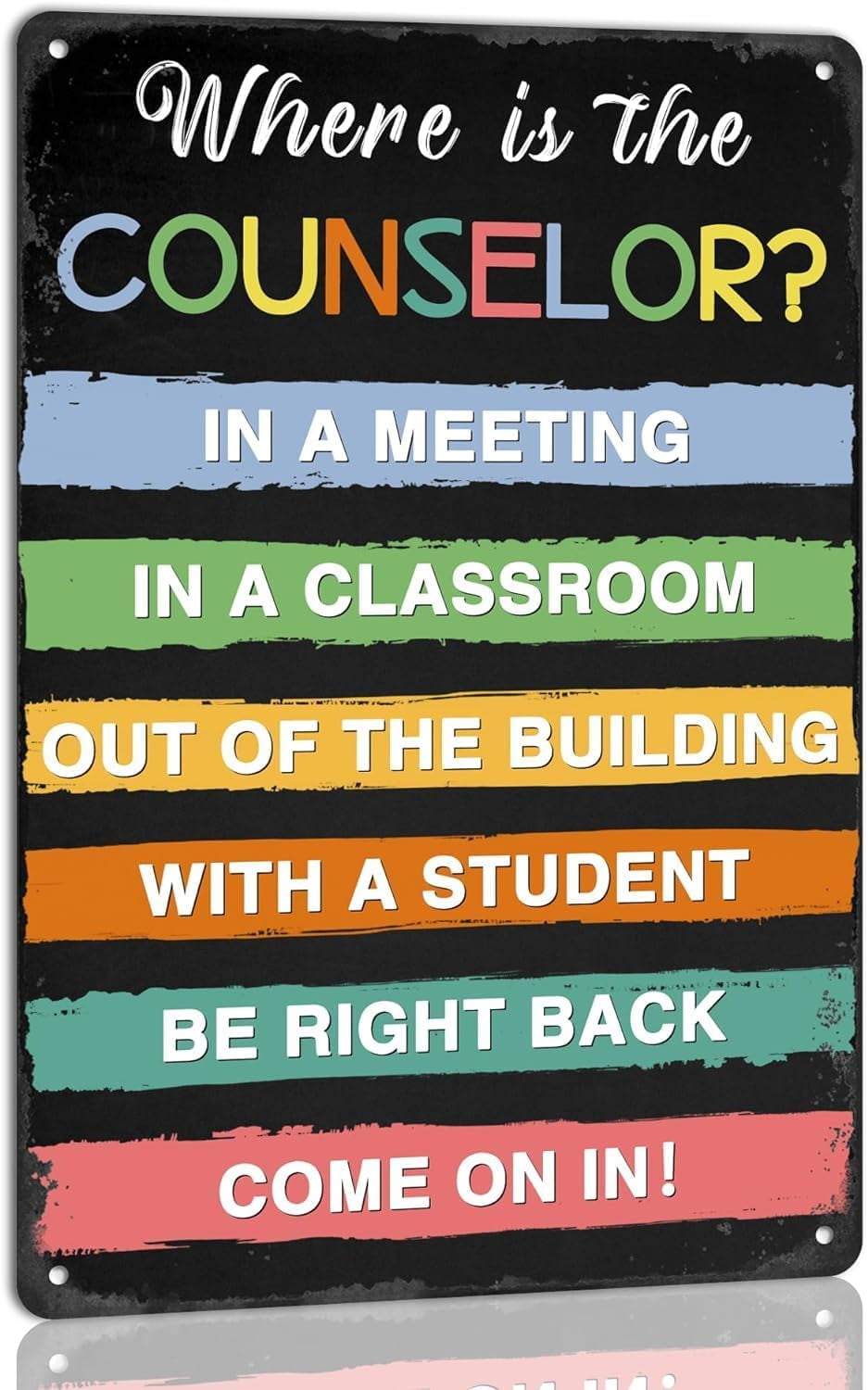8"x12" Where Is the Counselor Tin Sign School Counselor Door Metal Sign ...