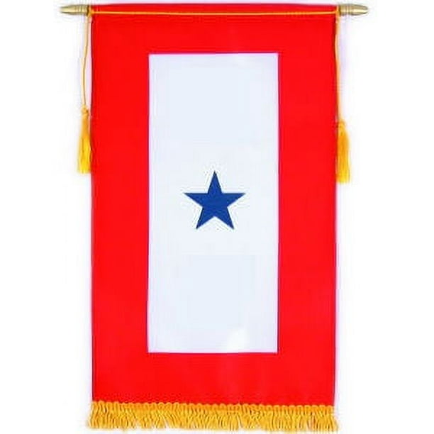 8"x14" SATIN OFFICIAL 1-STAR SERVICE BANNER - Walmart Business Supplies