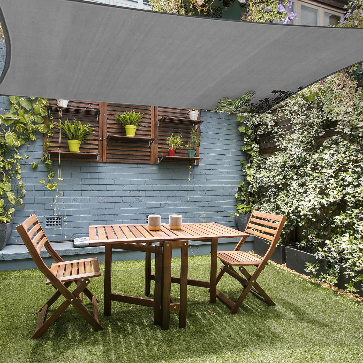 8'x16' Rectangle Sun Shade Sail, Outdoor Patio Sunshade Canopy ...