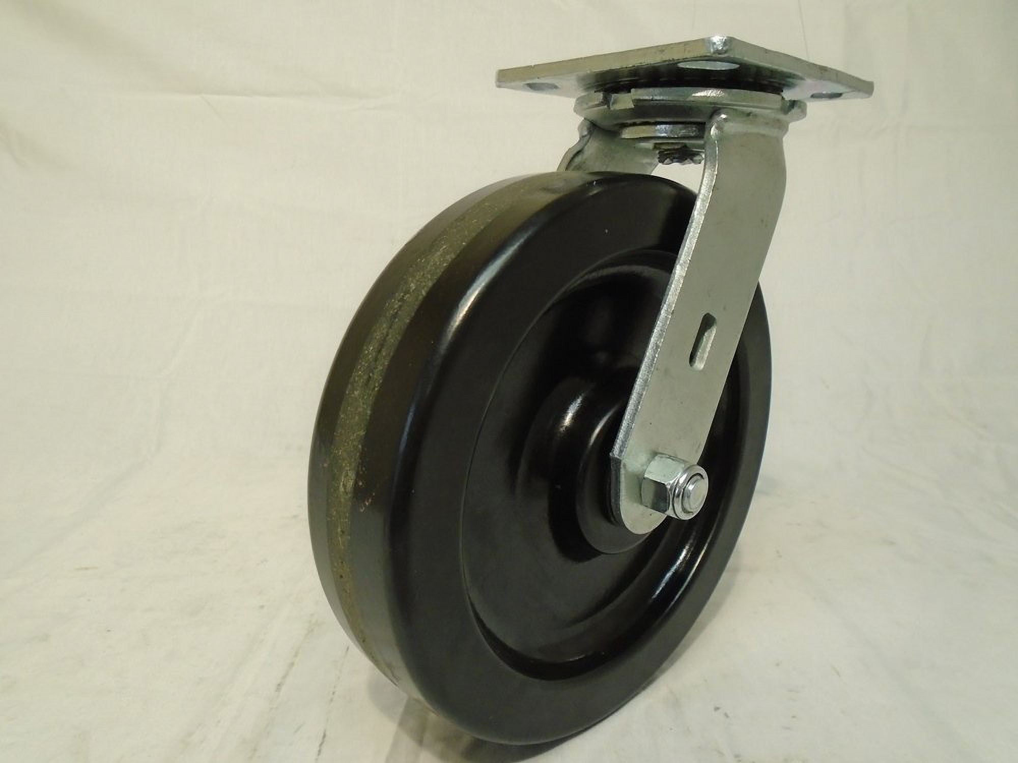 8"x2" Swivel Caster Heavy Duty with Phenolic Wheel, Supports 1,250 lbs ...