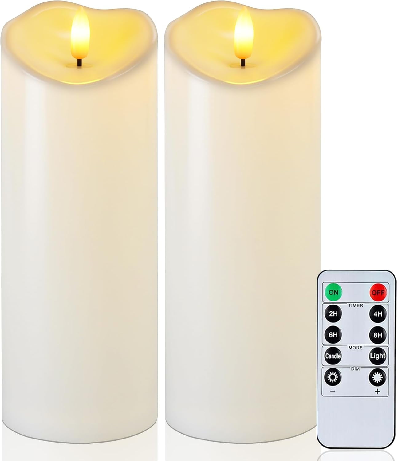 8"x3" Outdoor Waterproof Flameless Candles with Remote and Timer ...
