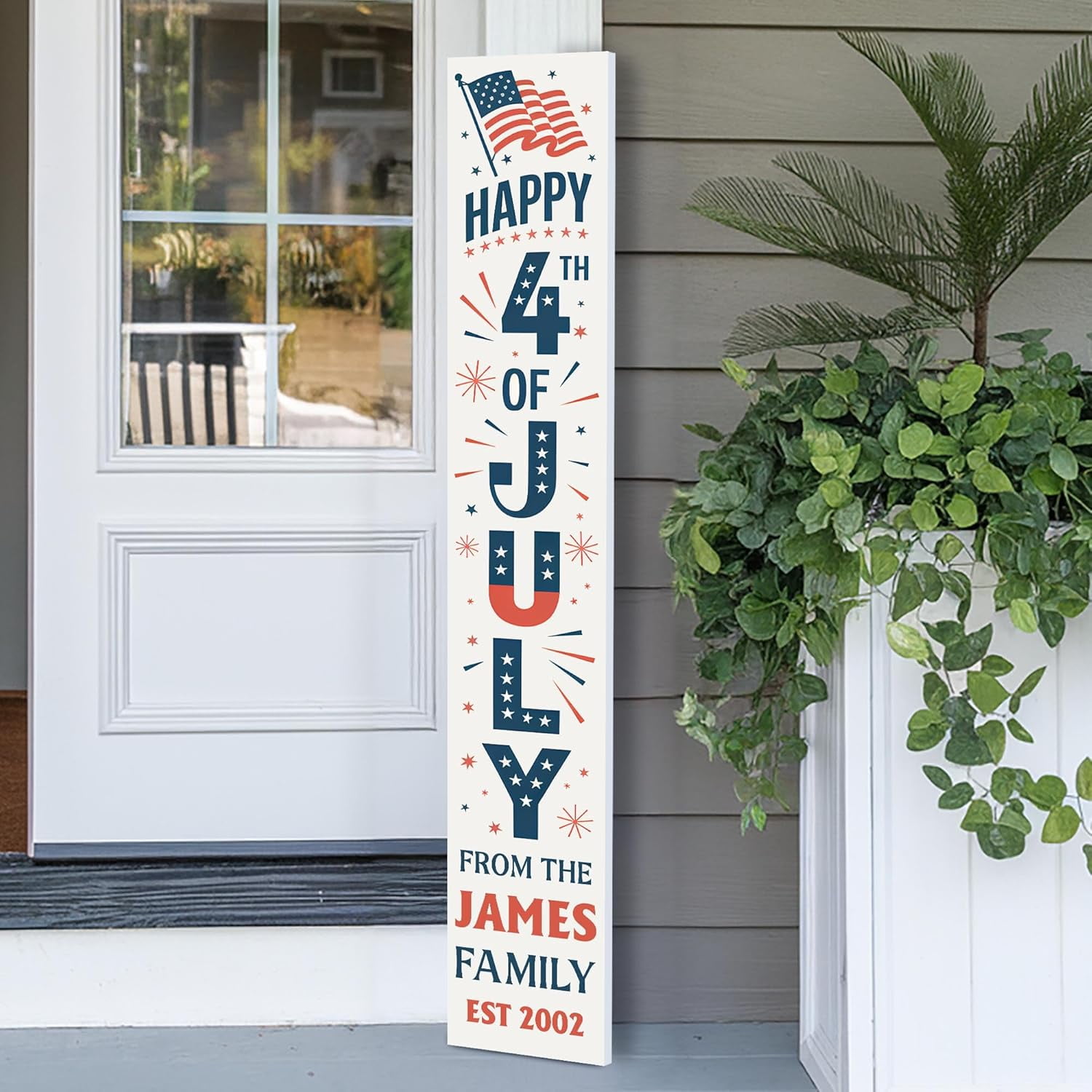 8"x48" Easter Welcome Sign for Front Door, Happy Easter Sign for Front ...