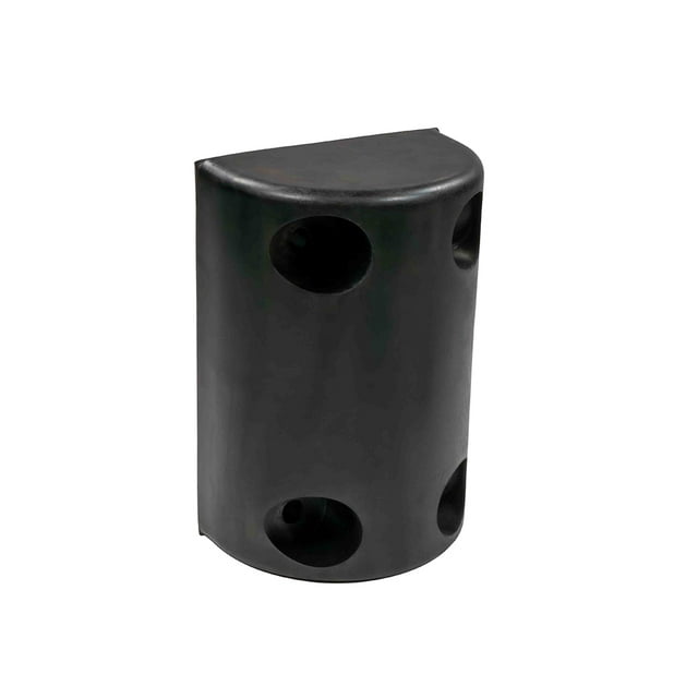 8"x5-1/4"x3-1/2" Rubber Dock Bumper with 4 Hole - Impact Resistant Half ...