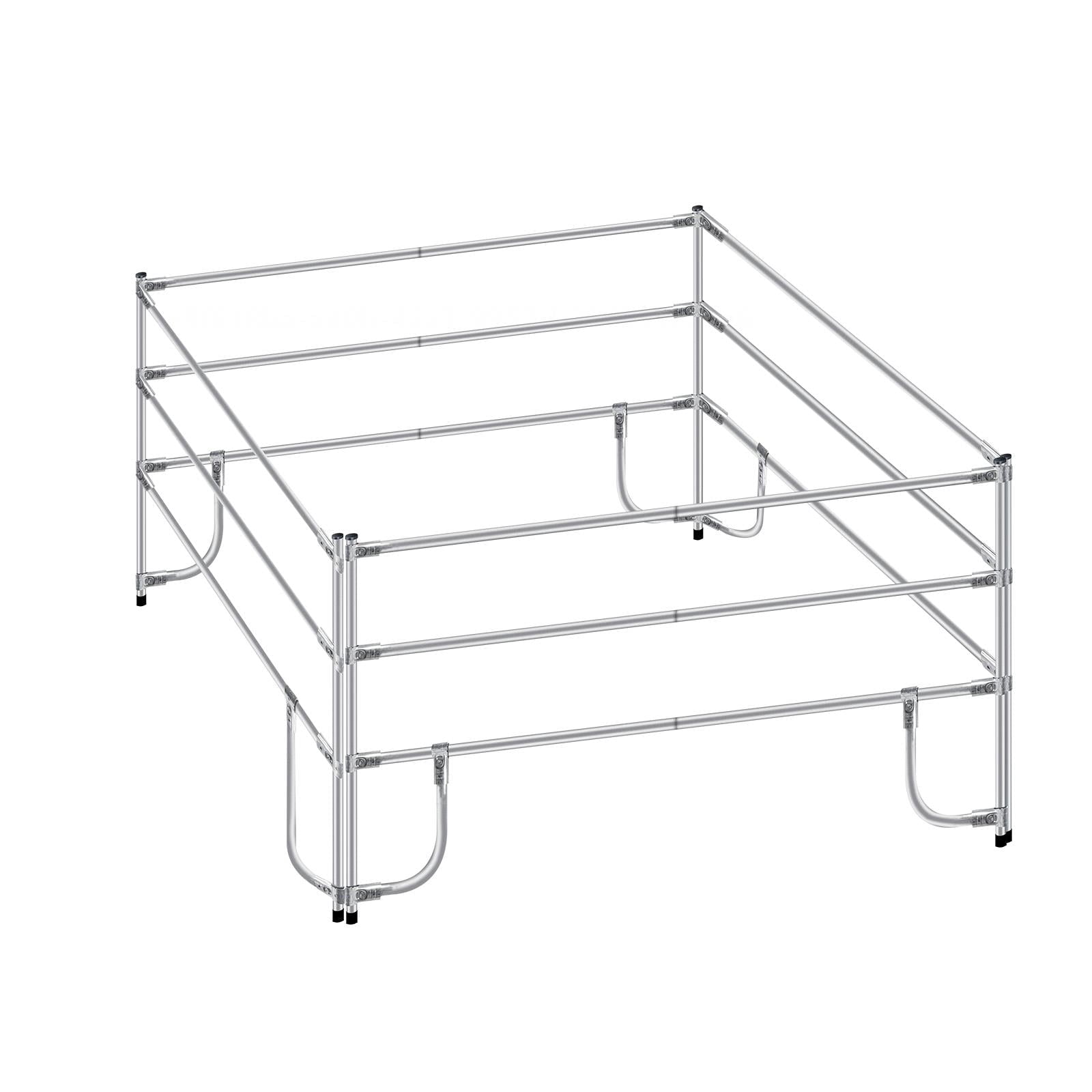8'x8' Portable Metal Horse Pen, Stainless Steel Quick-Connect Corral ...