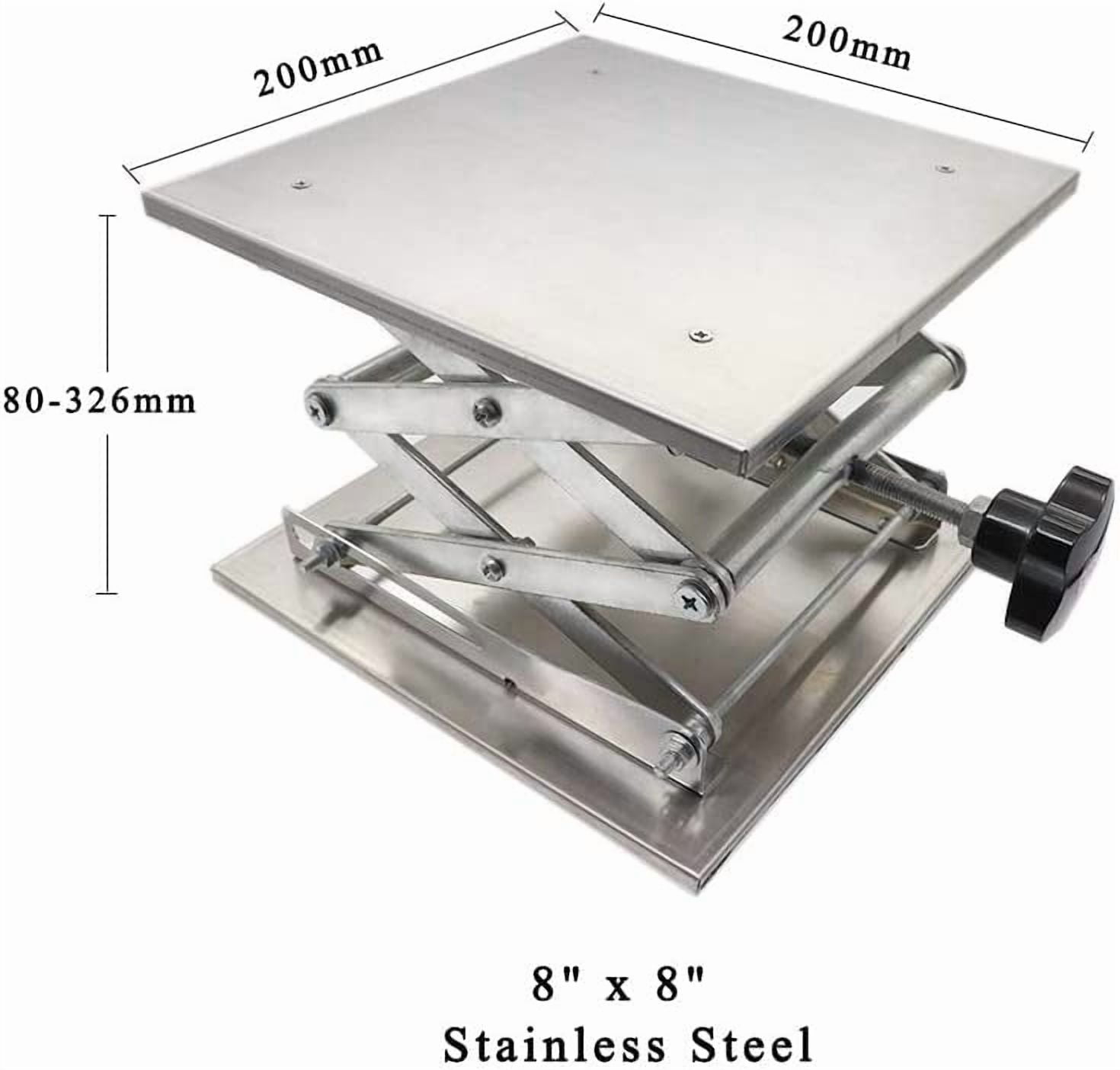 8" x8" Stainless Steel Lab Jack Scissor Stand Platform, Adjustable ...