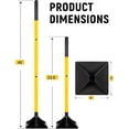 8"x8" Steel Tamper with 48" Handle, Heavy Duty Hand Tool for Leveling ...