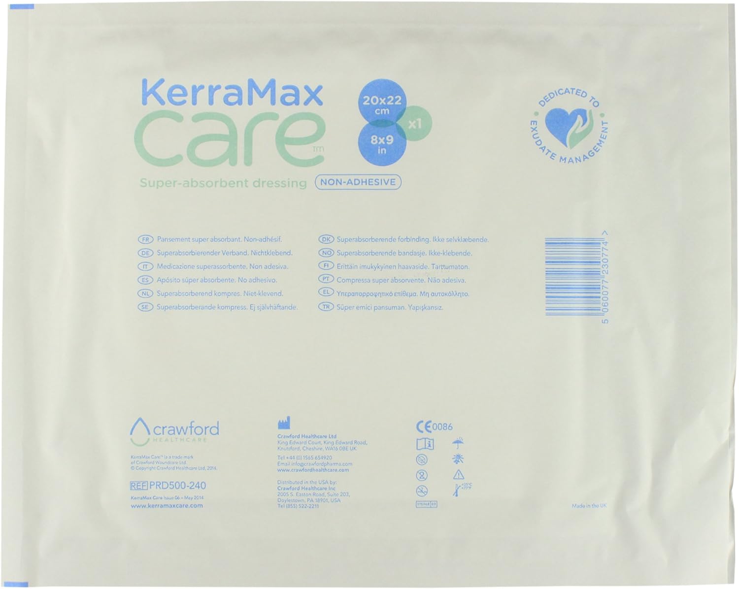 8"x9" Super Absorbent Wound Dressing (PRD500-240) – Absorbs Exudate and ...