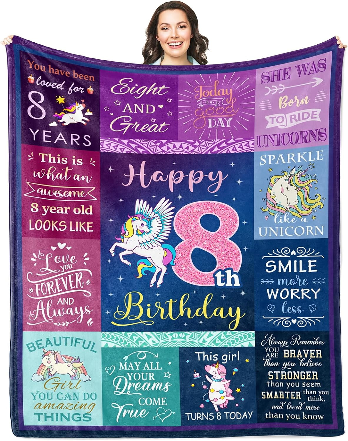 8 year old girl birthday gift ideas blanket 60"x50", best gifts for 8 ...