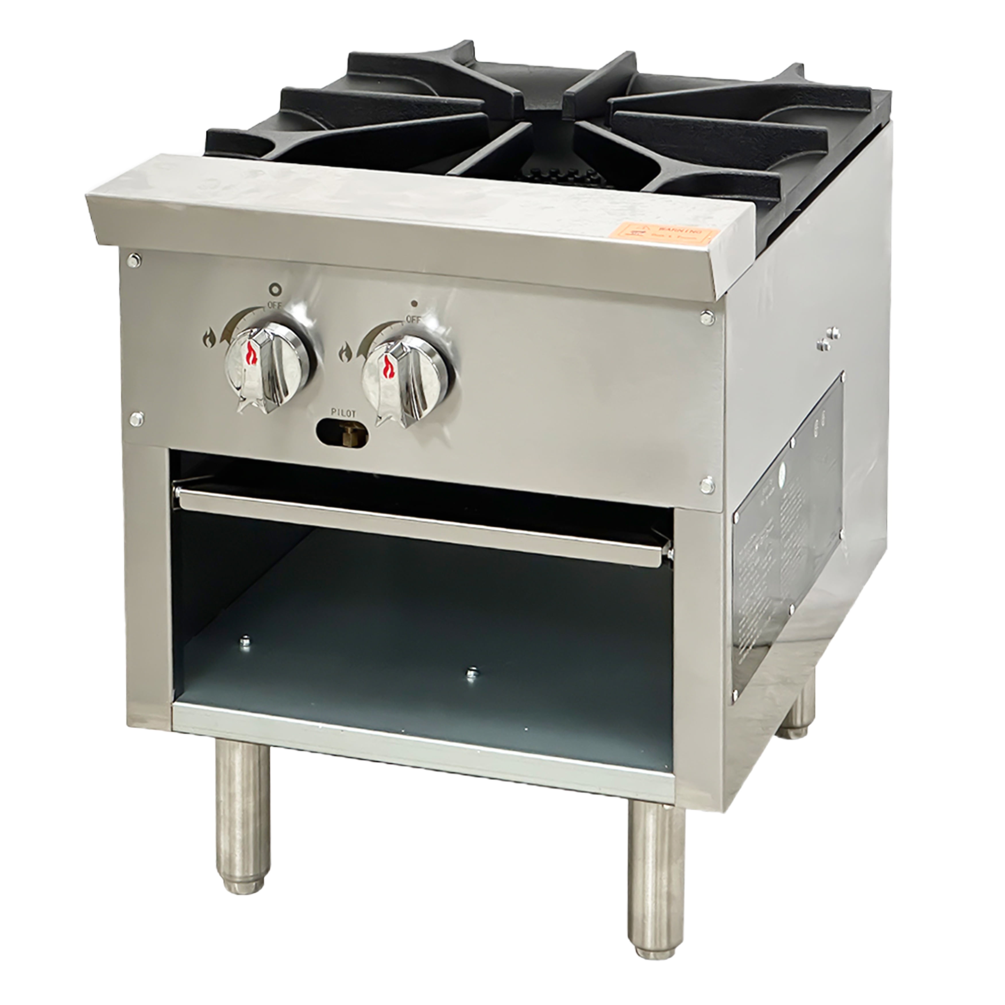 80,000 BTU Single Stock Pot Stove Natural Gas Stainless Steel ...