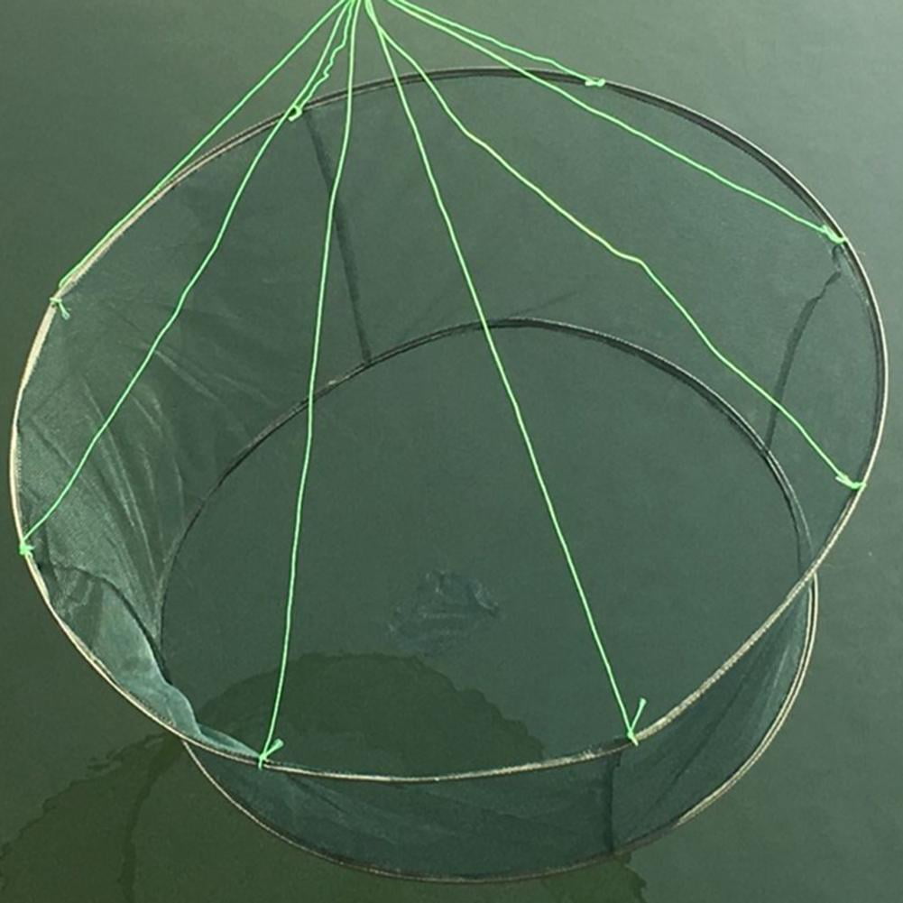 80/100CM Foldable Hanging Wire Fishing Net Steel Wire Mesh Fish Cage ...