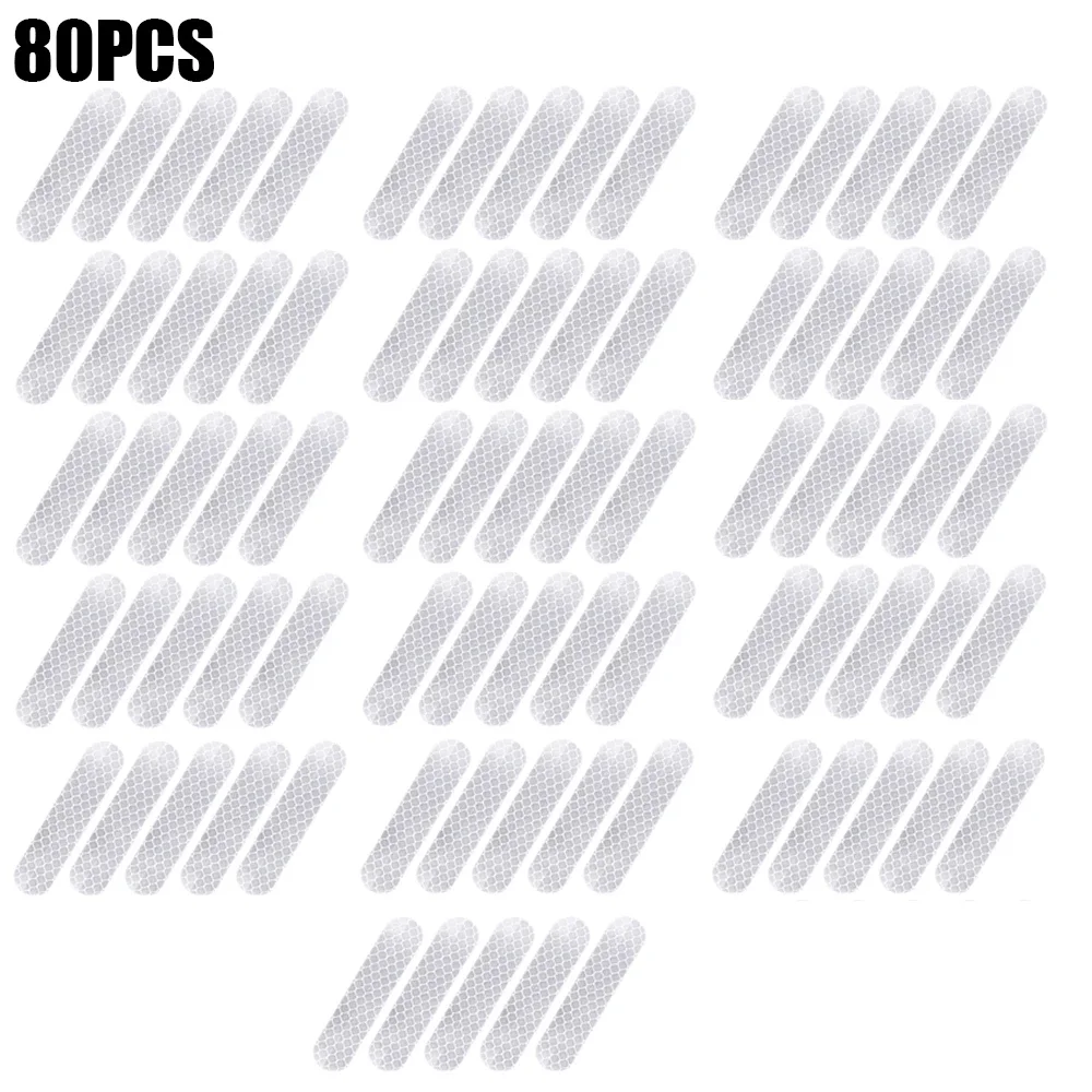80-10PCS Helmet Safety Warning Reflective Stickers Strip Waterproof ...