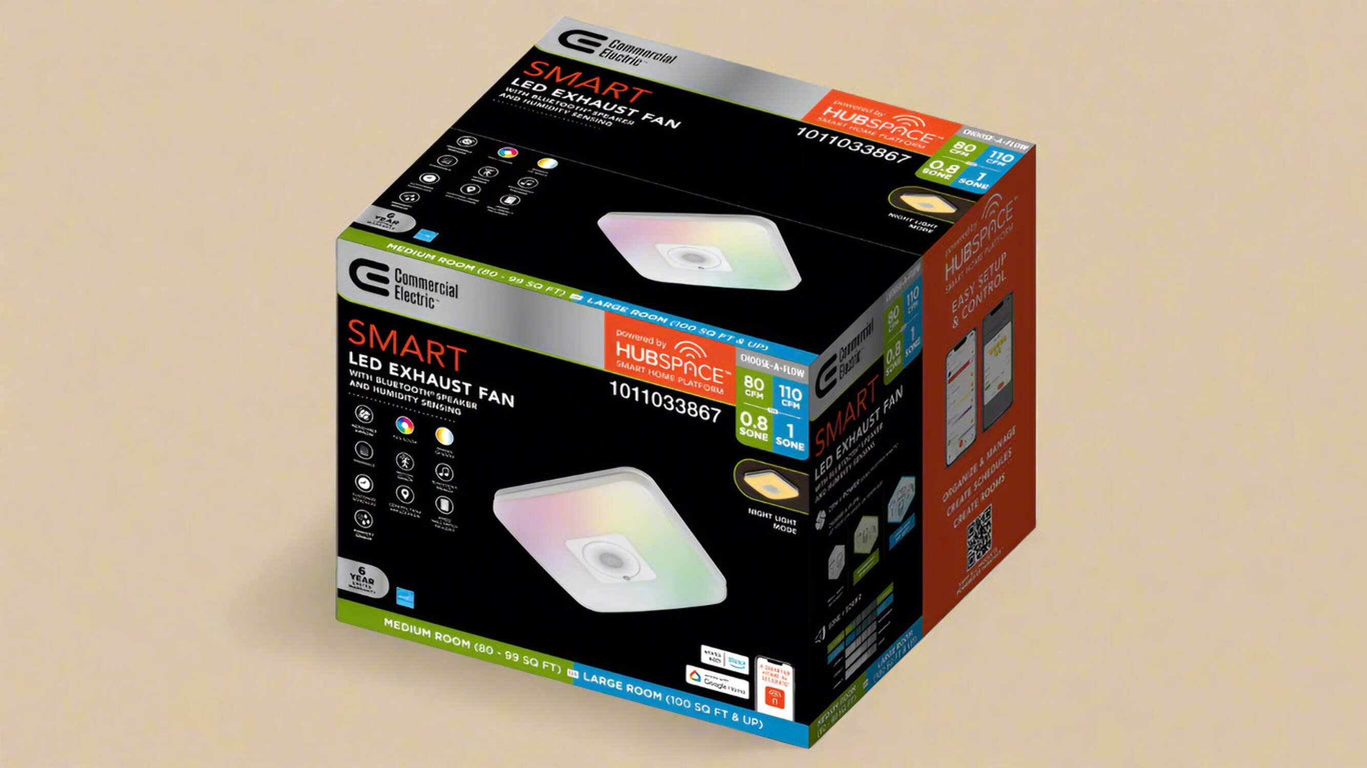COMMERCIAL ELECTRIC SMART LED EXHAUST FAN - Walmart.com