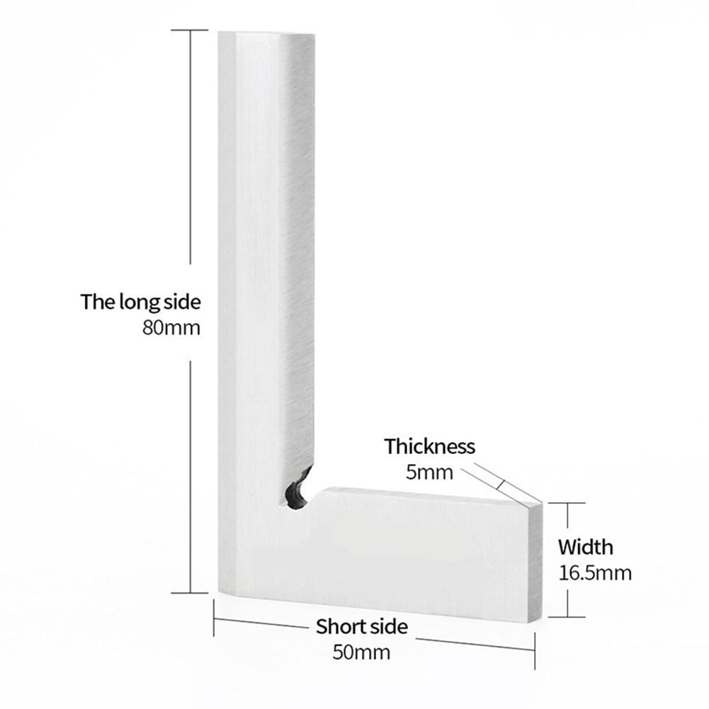 80×50Mm Angle Square 90 Degree Angle Blade Ruler Gauge Blade Measuring ...