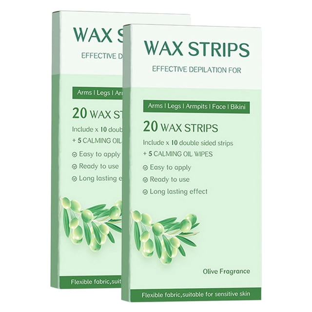 80/60/40/20pcs Body Waxing Strips, Care Wipes, All Skin Types, Wax Kit ...