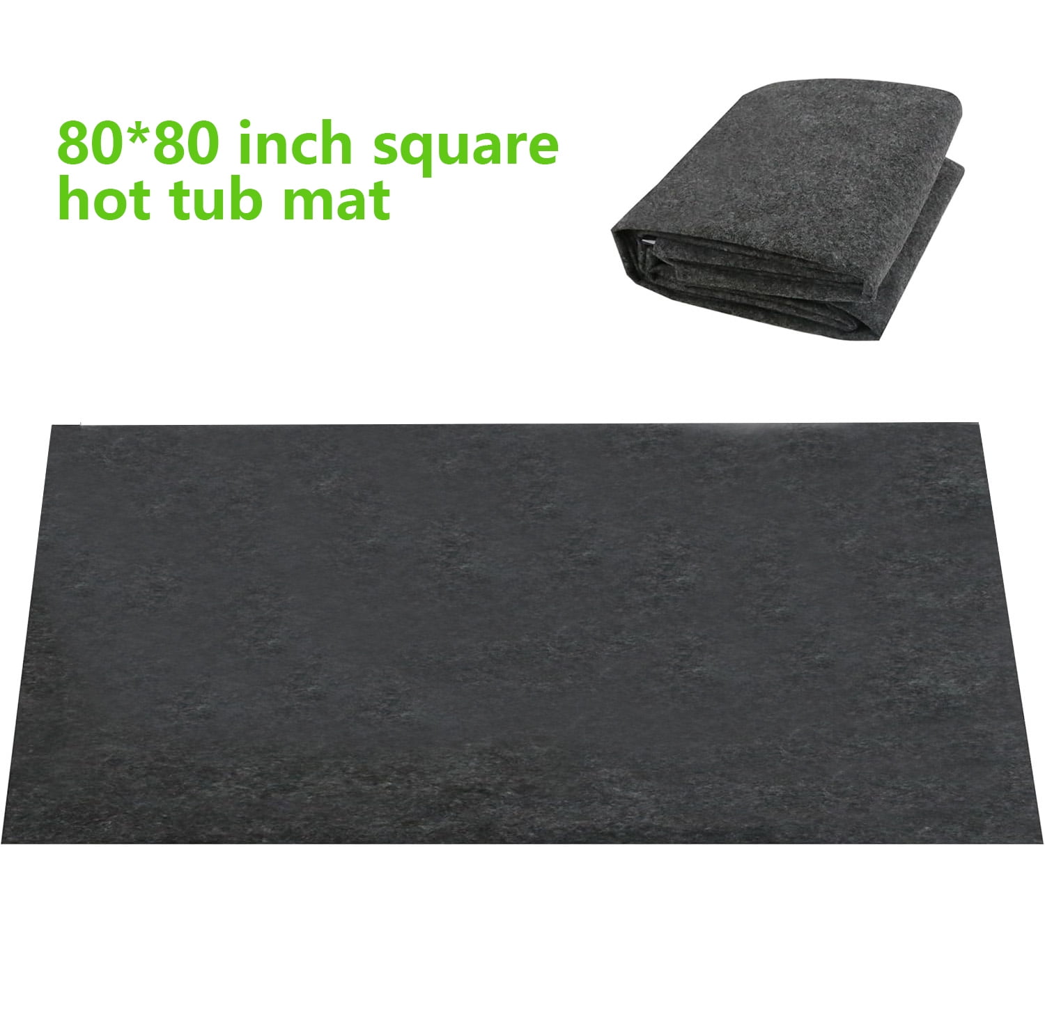 【Excluding the hot tub】80" x 80" Hot Tub Mat, Extra Large Waterproof ...