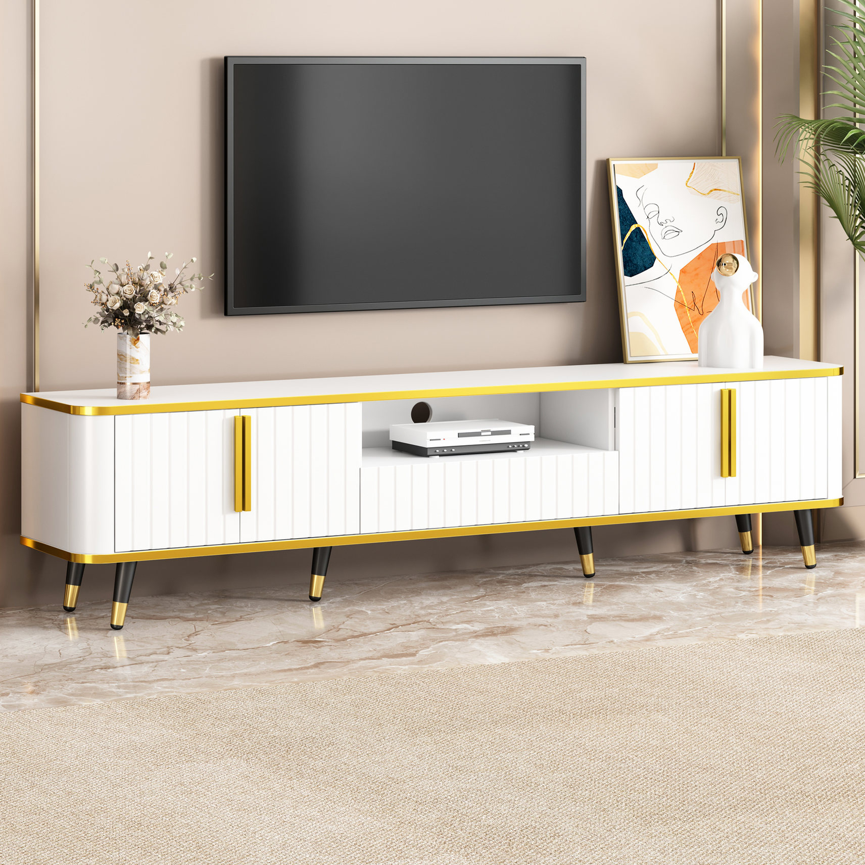80 - 89 inch TV Stand, Made of Particle Board / Good Load-bearing for ...