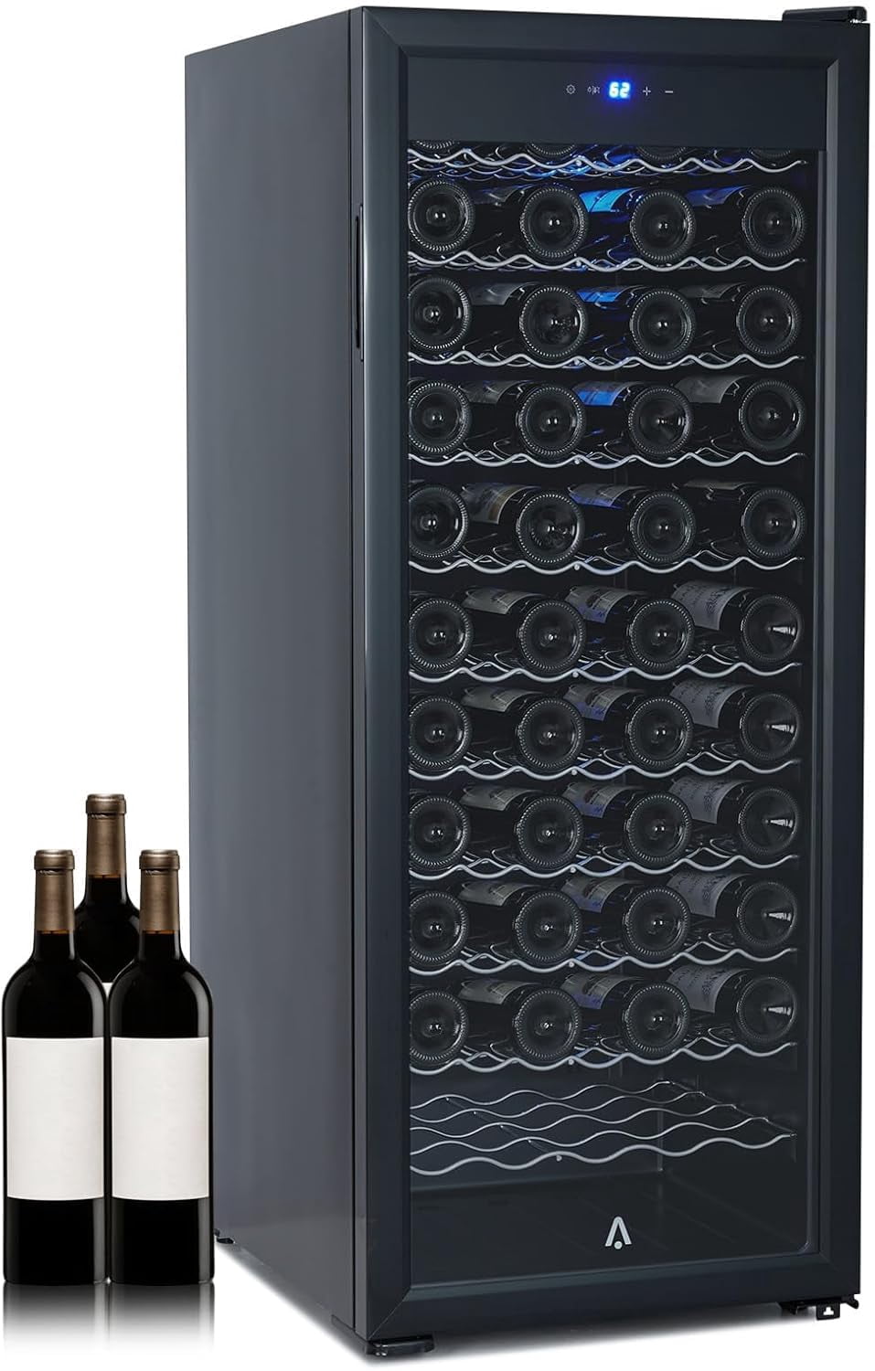 80 Bottle Wine Cooler Refrigerator 48"H Large Single Zone Wine Fridge ...