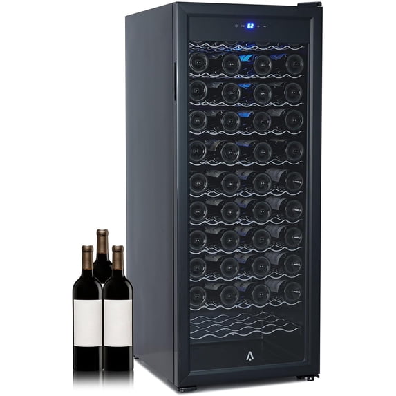80 Bottle Wine Cooler Refrigerator 48"H Large Single Zone Wine Fridge ...