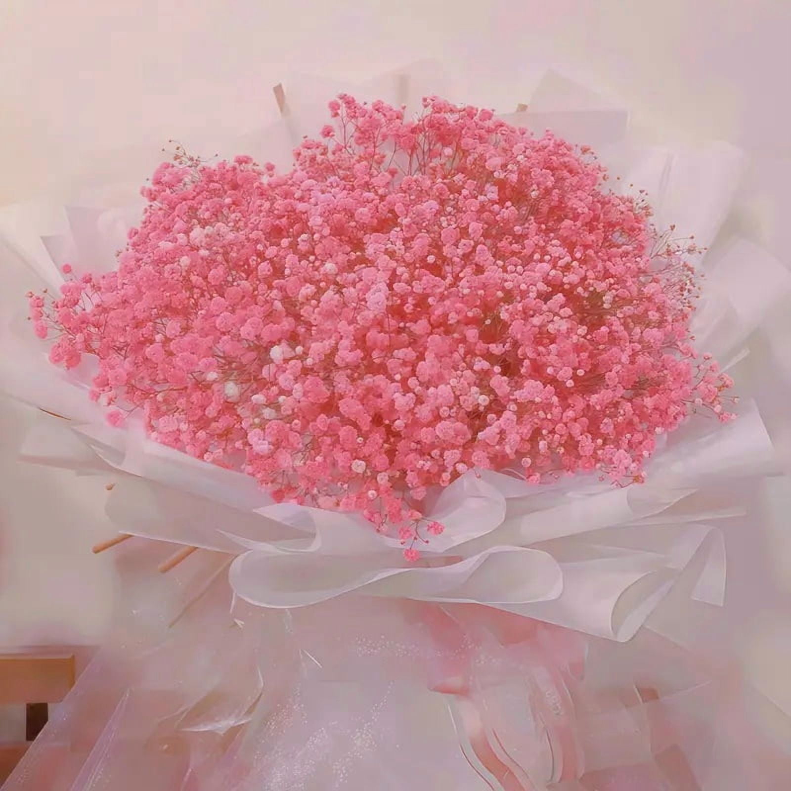 80 Breathable Artificial Flower Bouquets - 1600 Pink & White Flowers ...