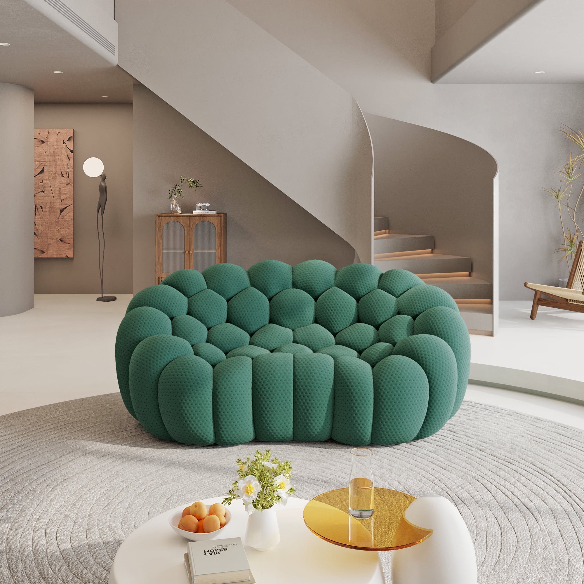 80" Bubble Couch Modern, Oversized Curved Couches, Lazy Floor Sofa ...