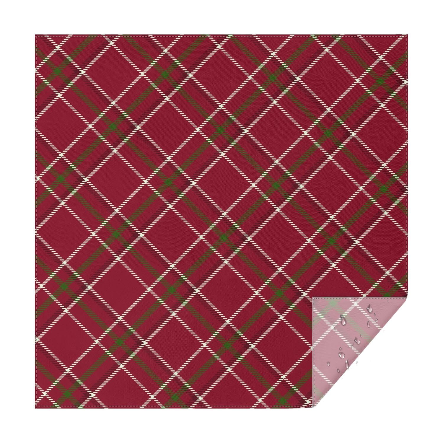 Christmas Square Tablecloth 52x52 Inch – Waterproof Polyester Printed ...