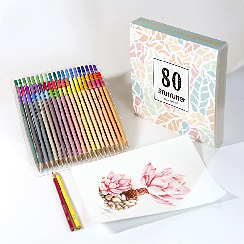 80 Colored Pencils, Bright Colors Non-toxic Colour Pencil Set ...