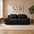80" Corduroy Modular Sectional Sofa, 2-Seater Tufted Deep Seat Couch ...