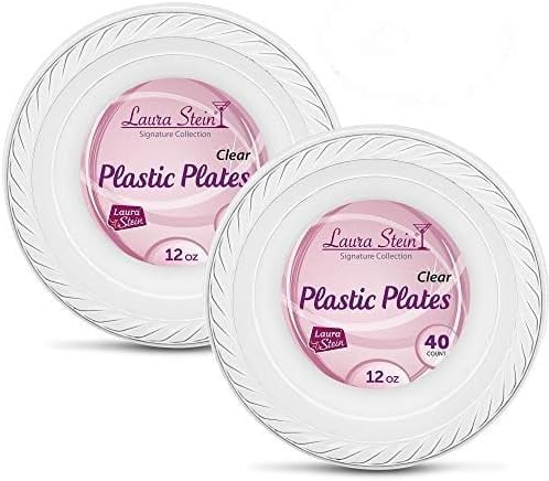 [80 Count - 12 Oz Bowls] Premium Heavy Weight Crystal Clear Disposable ...