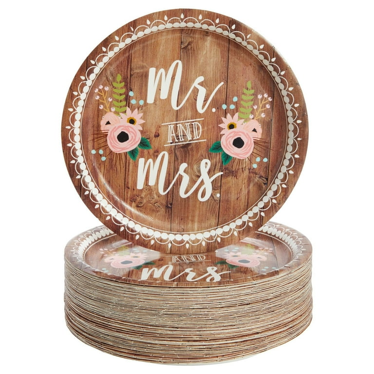Rustic Wedding Paper Plates