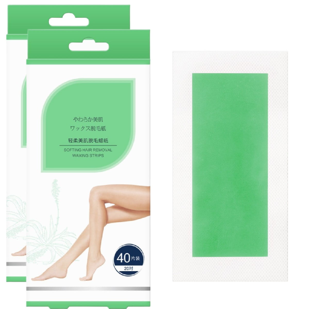 80 Counts Body Waxing Strips Infused with Aloe Vera Pre Applied Ready ...