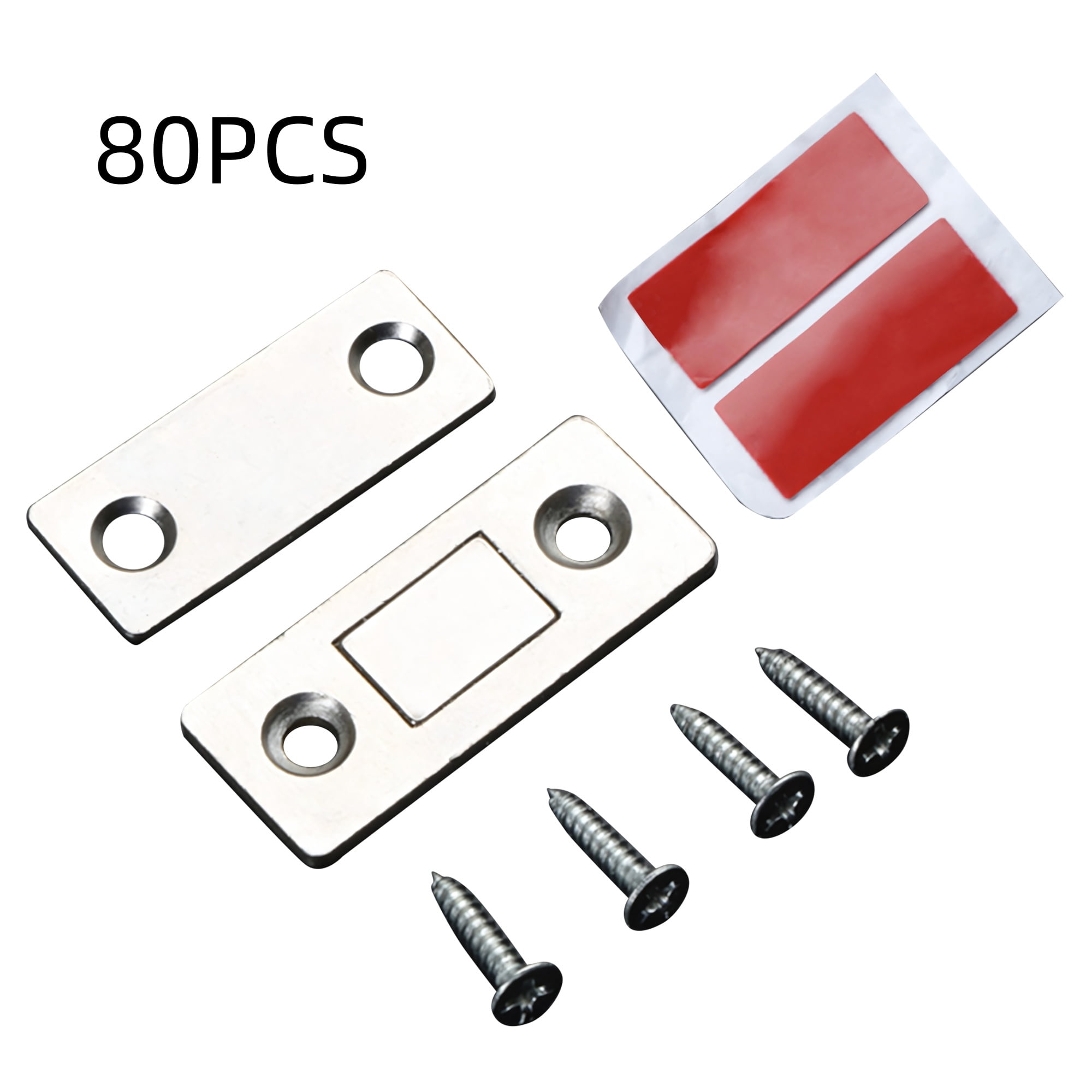 80 Counts Cabinet Magnetic Catch without Punching, Ultra-Thin Drawer ...