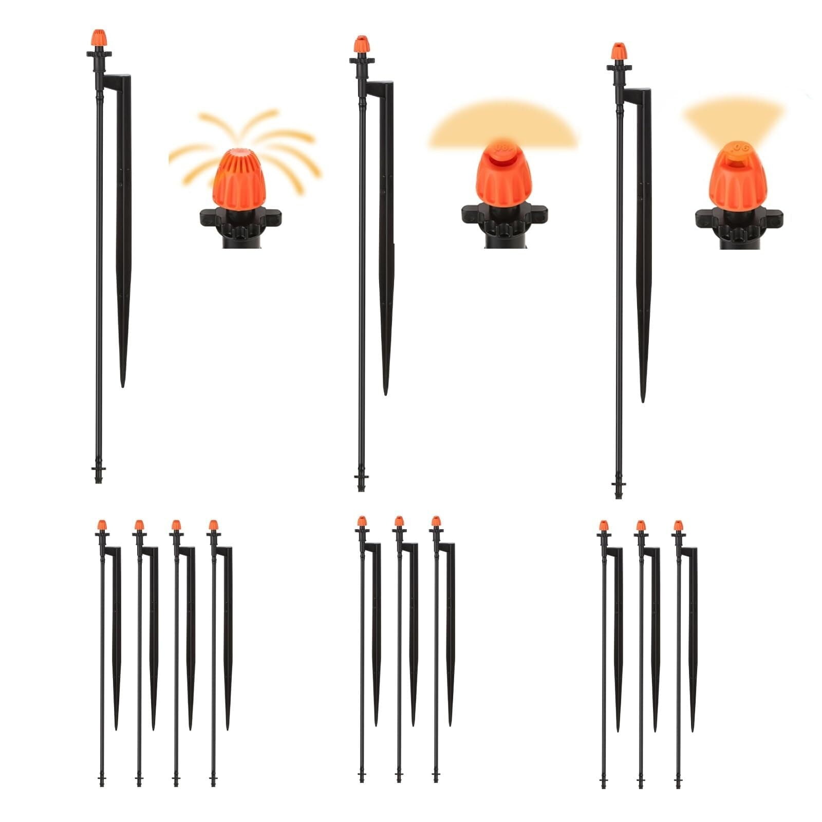 80 Degree Micro Drip Spray Emitters: 20 Set Drip Irrigation Sprinkler ...