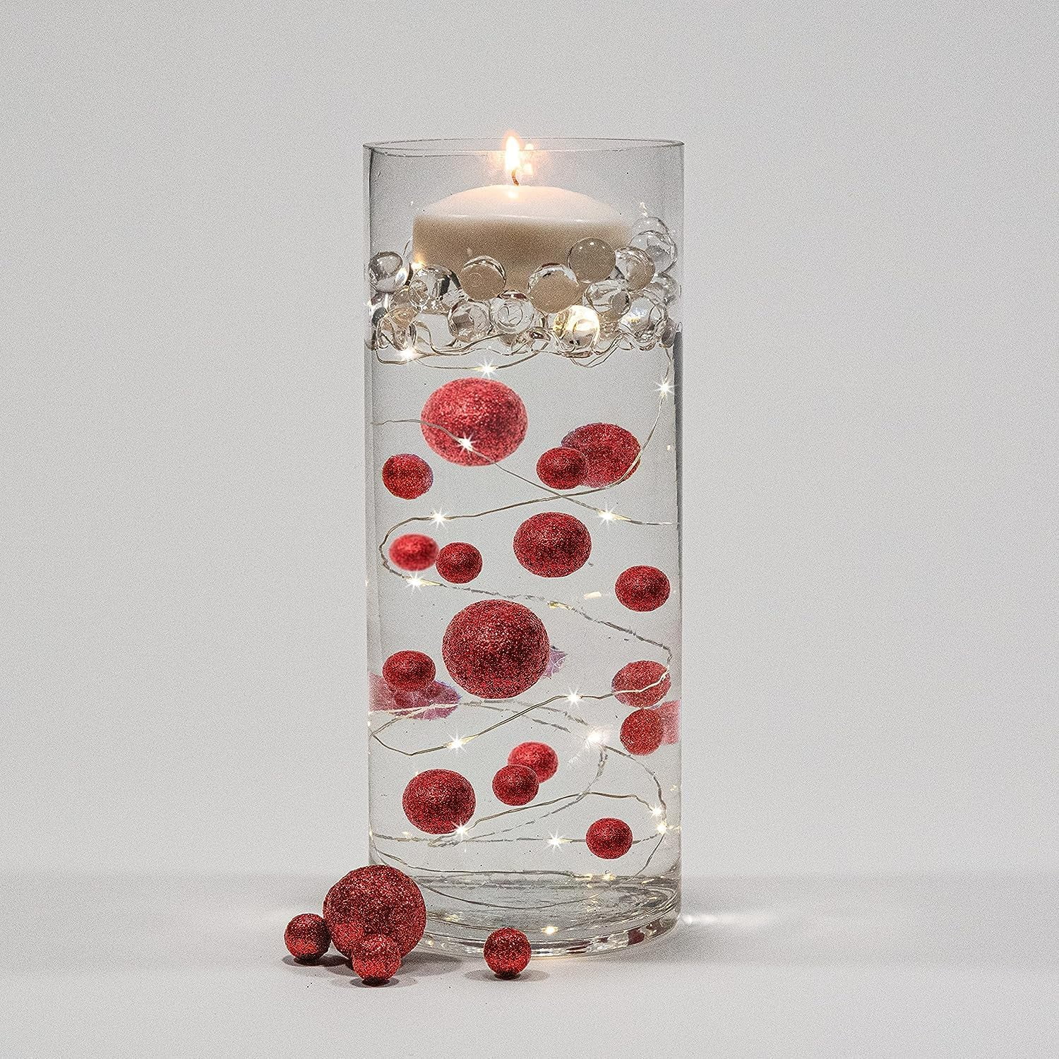 80 Floating Glitter Red Pearls - Including Water Gels & Kit For The ...